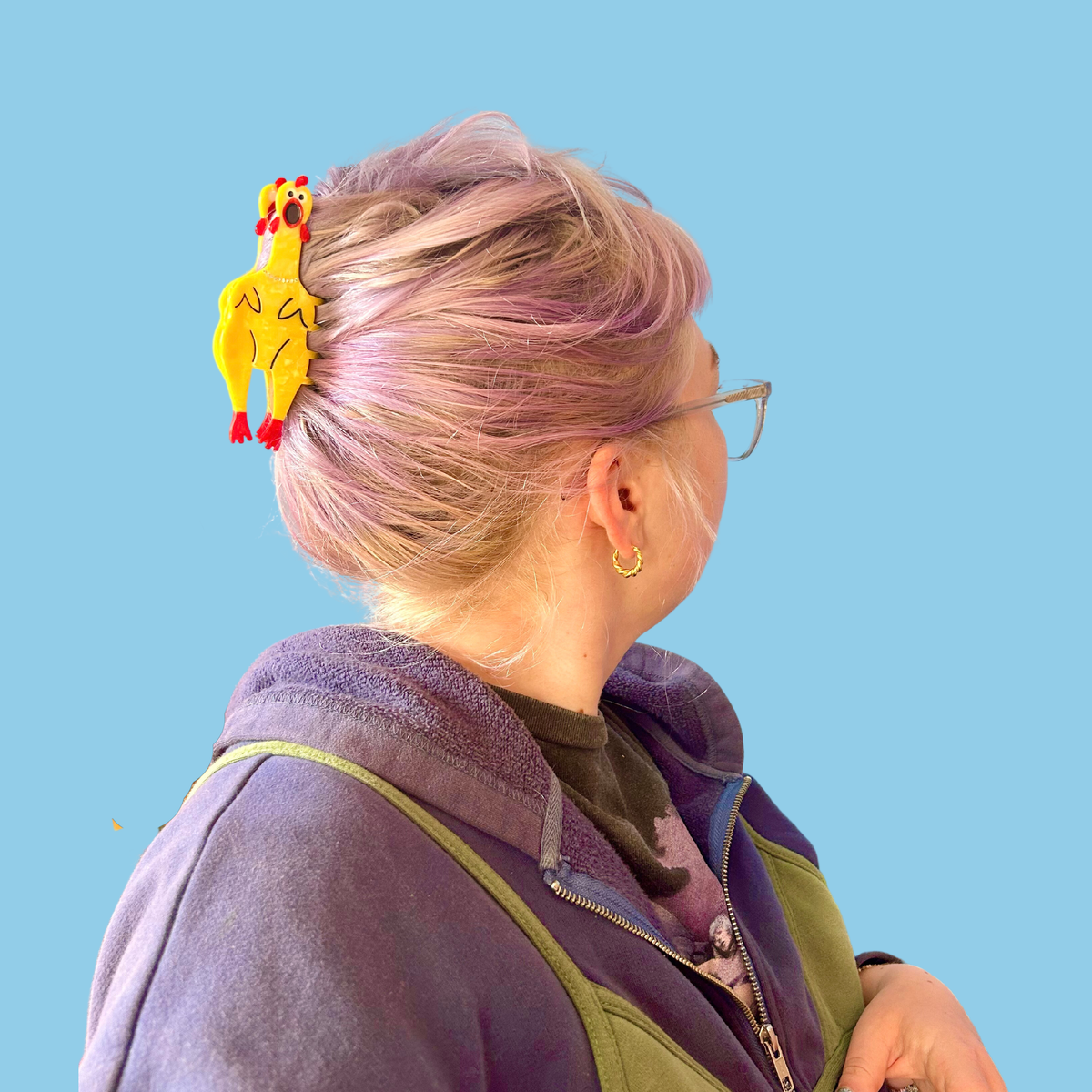 Rubber Chicken Hair Claw – Not Sorry Goods